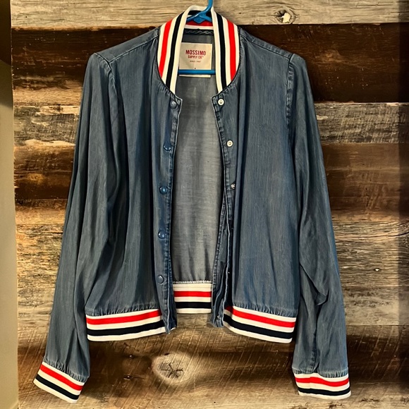 Mossimo Supply Co. | Jackets & Coats | Denim Bomber Jacket | Poshmark